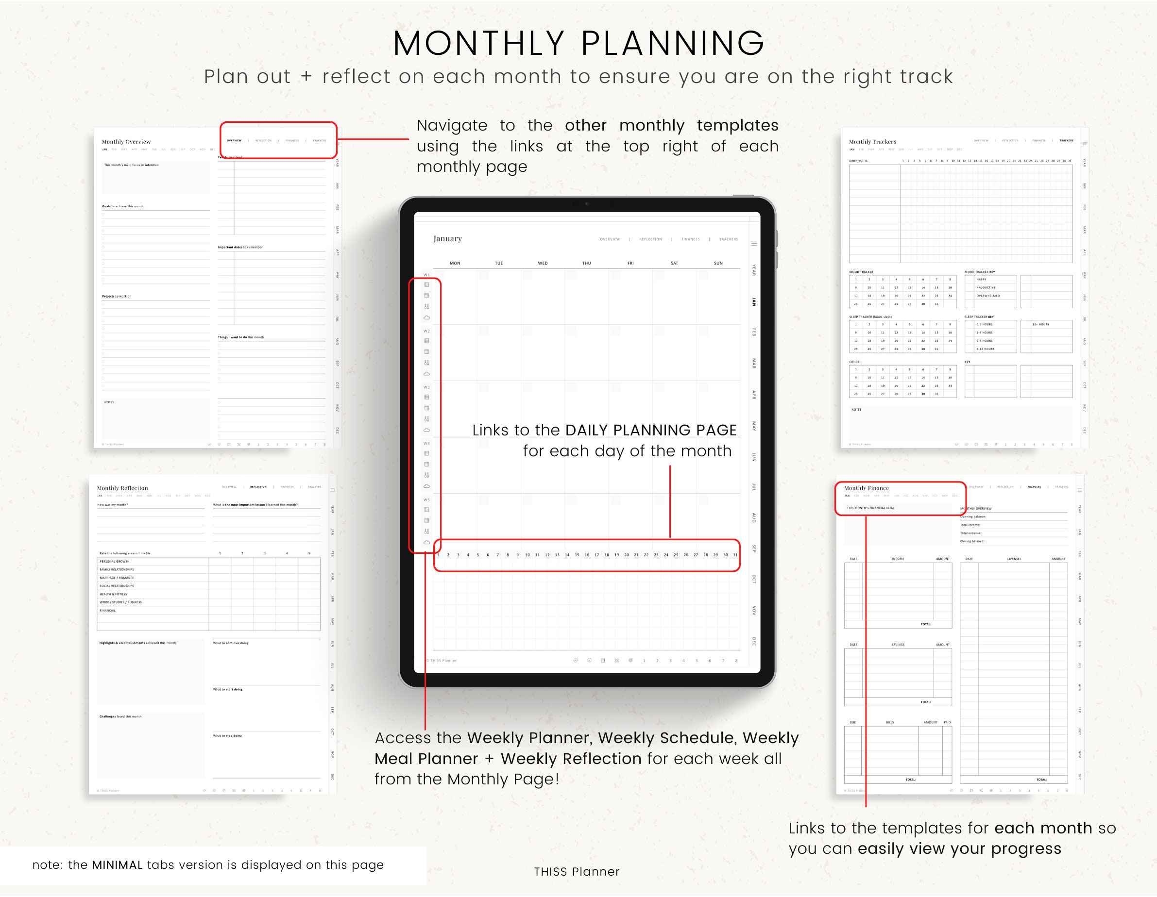 UNDATED Digital Planner, PORTRAIT Planner Template, Goodnotes Planner ...