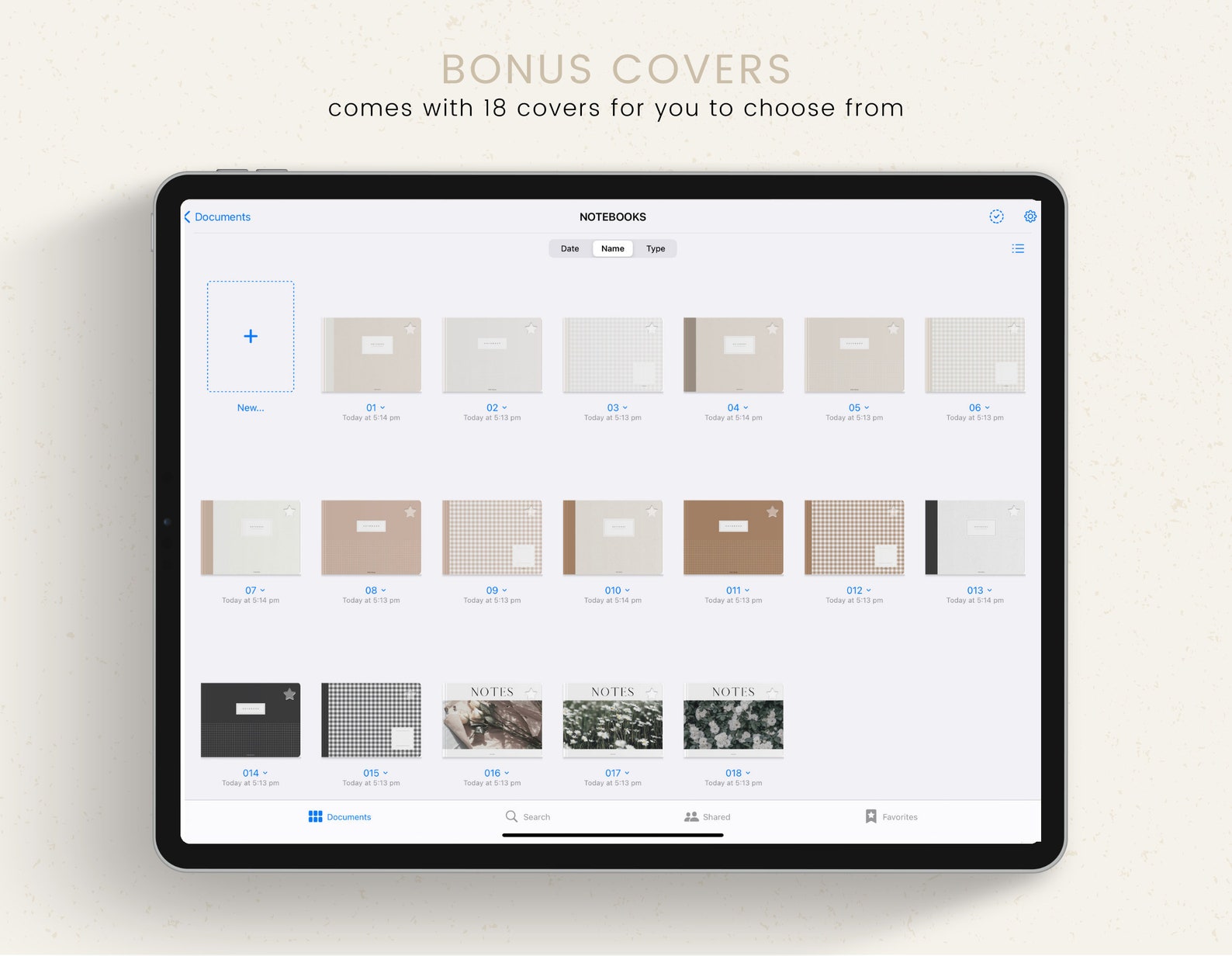 Digital Notebook for Goodnotes and Notability 12 Hyperlinked | Etsy