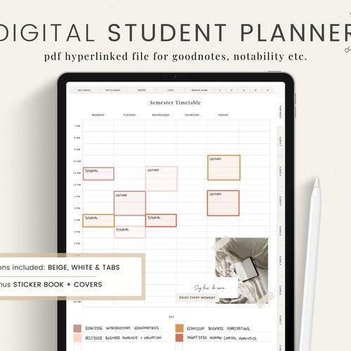 Digital STUDENT Planner School Goodnotes Planner Student - Etsy
