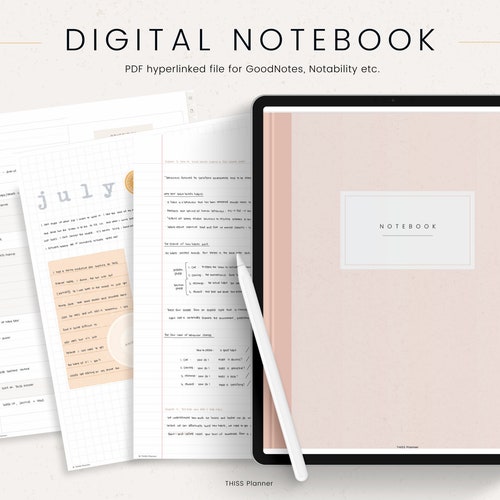Digital Notebook 12 Hyperlinked Tabs for Goodnotes Notability - Etsy