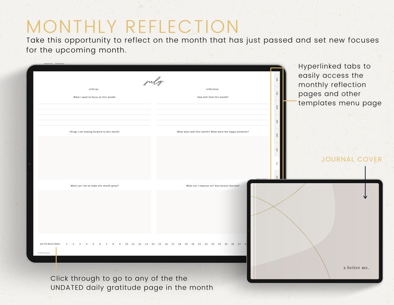 Digital Gratitude Journal Undated Prompted Daily Gratitude | Etsy