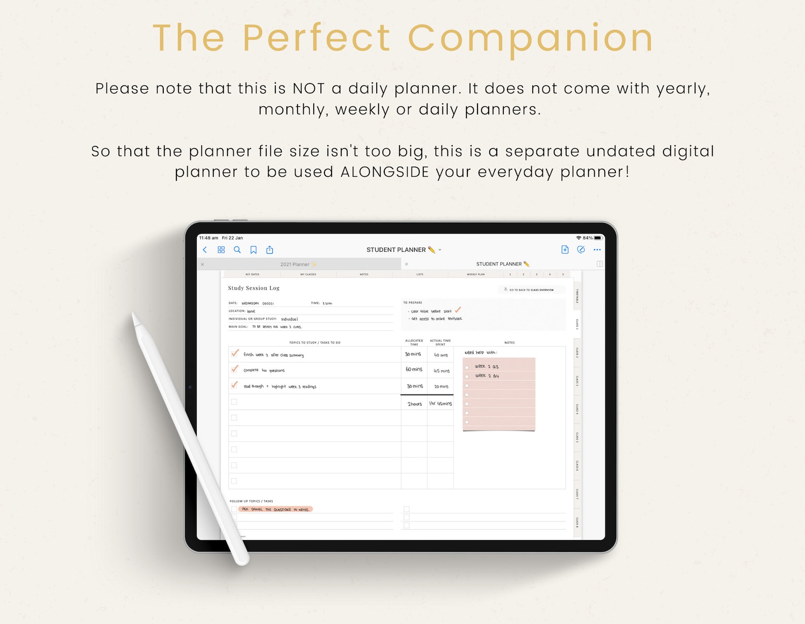 Digital STUDENT Planner School Goodnotes Planner Student - Etsy
