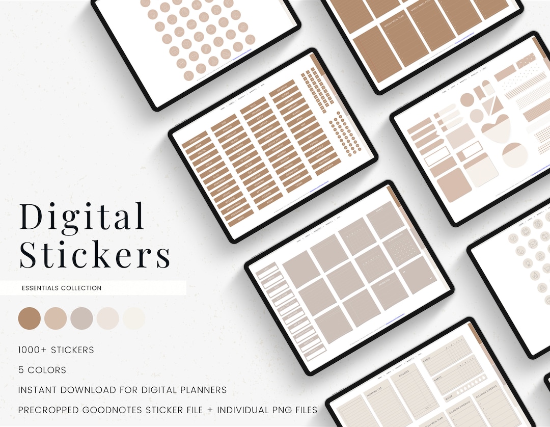 Digital Stickers Pack | Digital Planner Stickers Book for Goodnotes ...