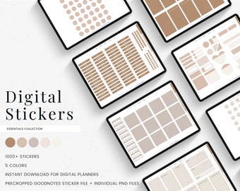 Minimal Digital Stickers Pack Essentials Digital Planner | Etsy