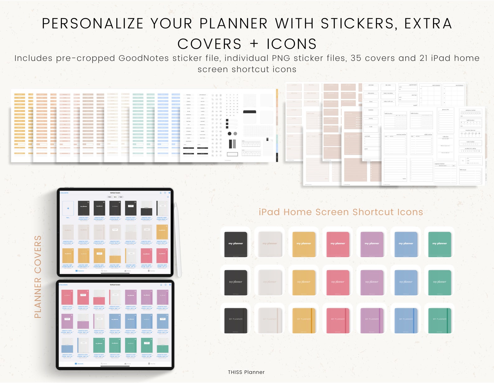 UNDATED Digital Planner, PORTRAIT Planner Template, Goodnotes Planner ...