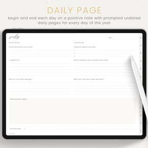 Digital Gratitude Journal - Undated Prompted Daily Gratitude Planner ...