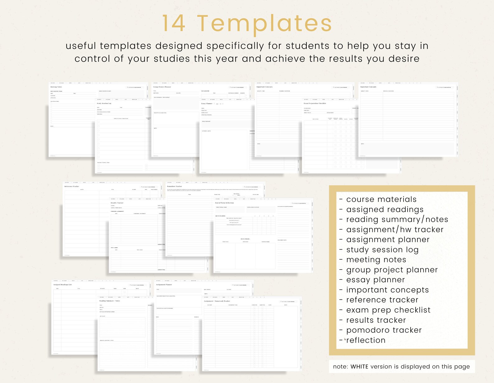 Digital STUDENT Planner School Goodnotes Planner Student - Etsy