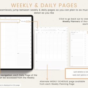 UNDATED Digital Planner Portrait Planner With Hyperlinks - Etsy