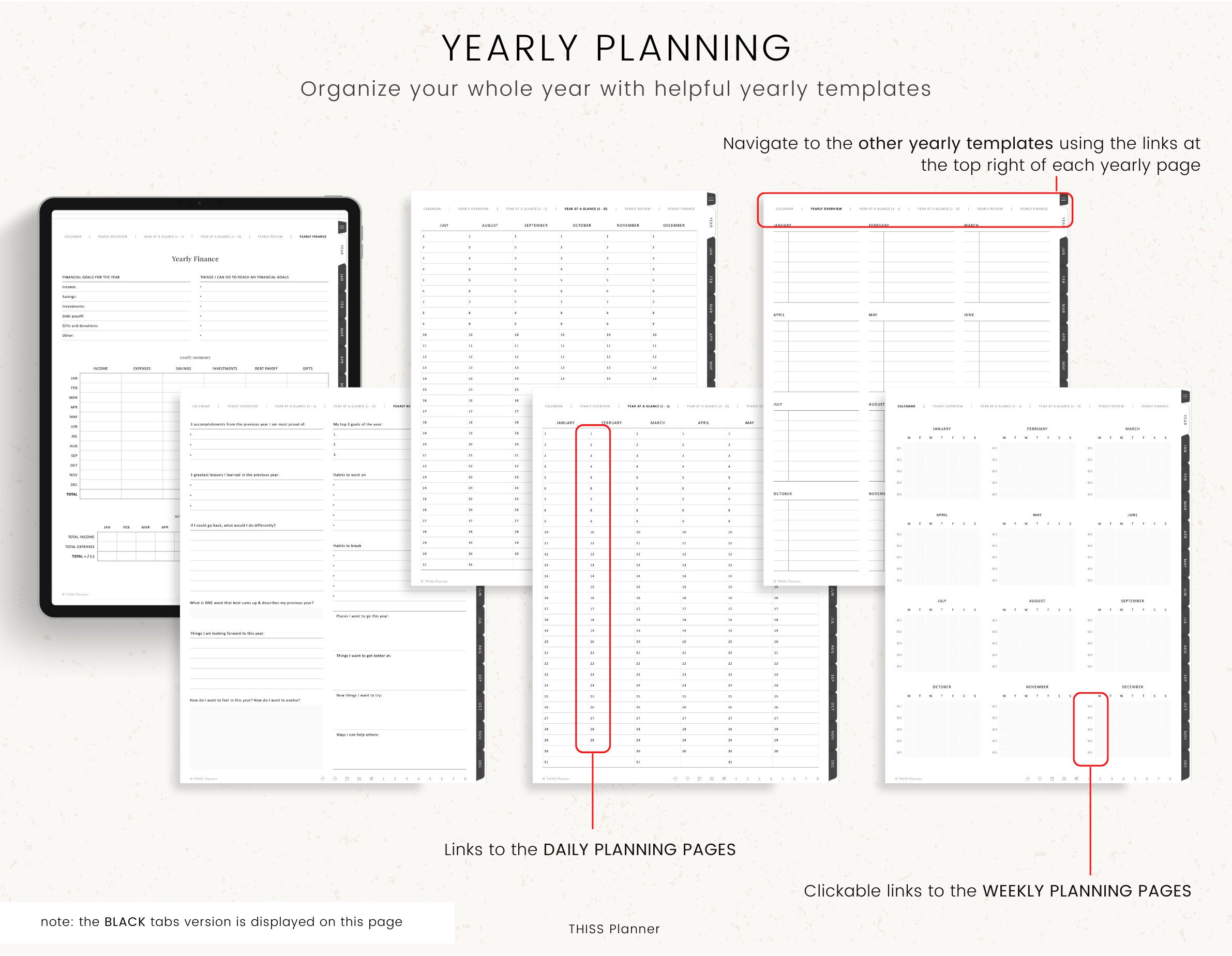UNDATED Digital Planner PORTRAIT Planner Template Goodnotes - Etsy ...