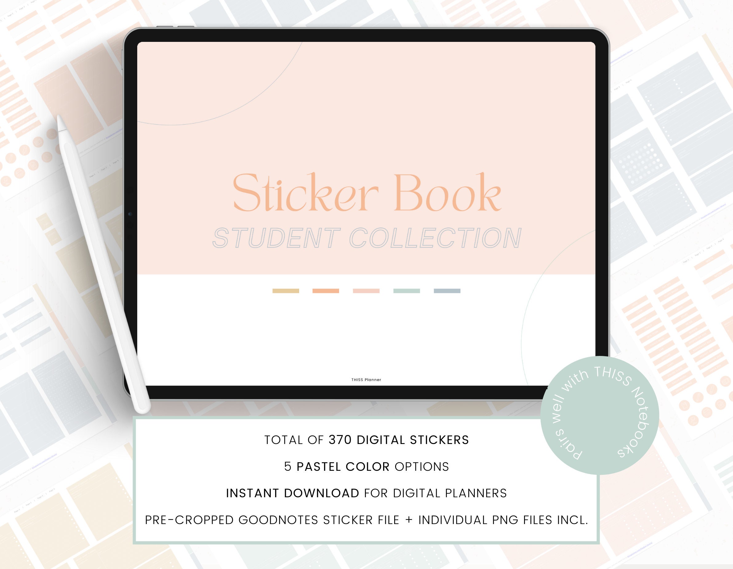 Student Digital Stickers Digital planner stickers | Etsy