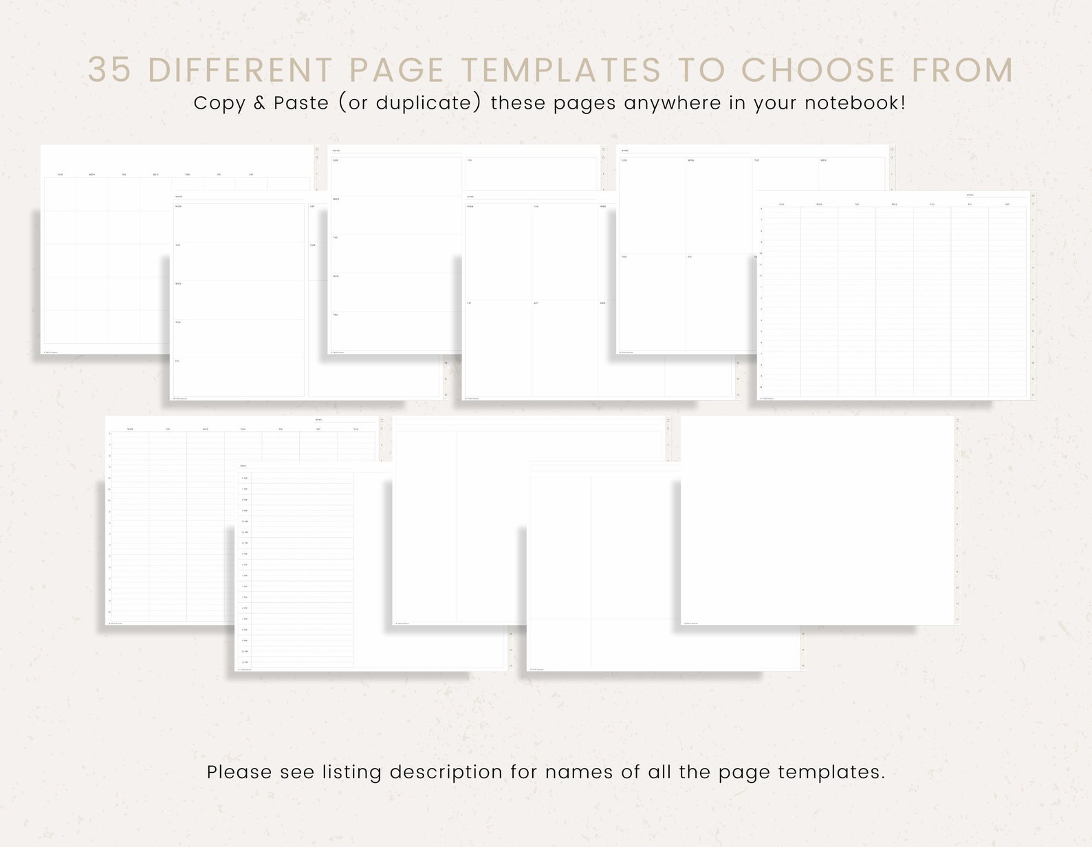 Digital Notebook for Goodnotes and Notability 12 Hyperlinked | Etsy