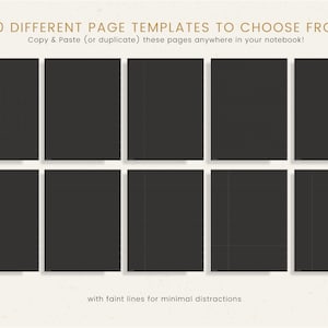 Dark Mode Digital Notebook - 12 Hyperlinked Tabs for Goodnotes ...