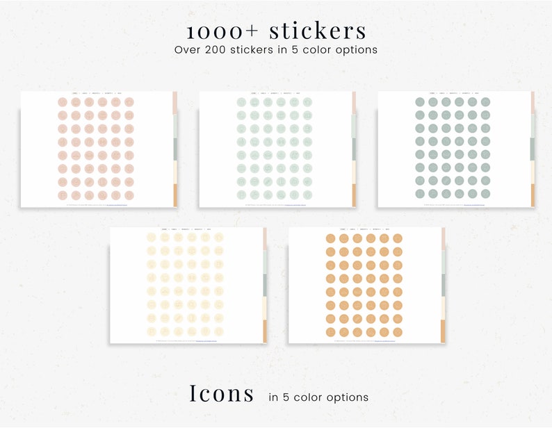 Minimal Digital Stickers Pack Essentials Digital Planner - Etsy