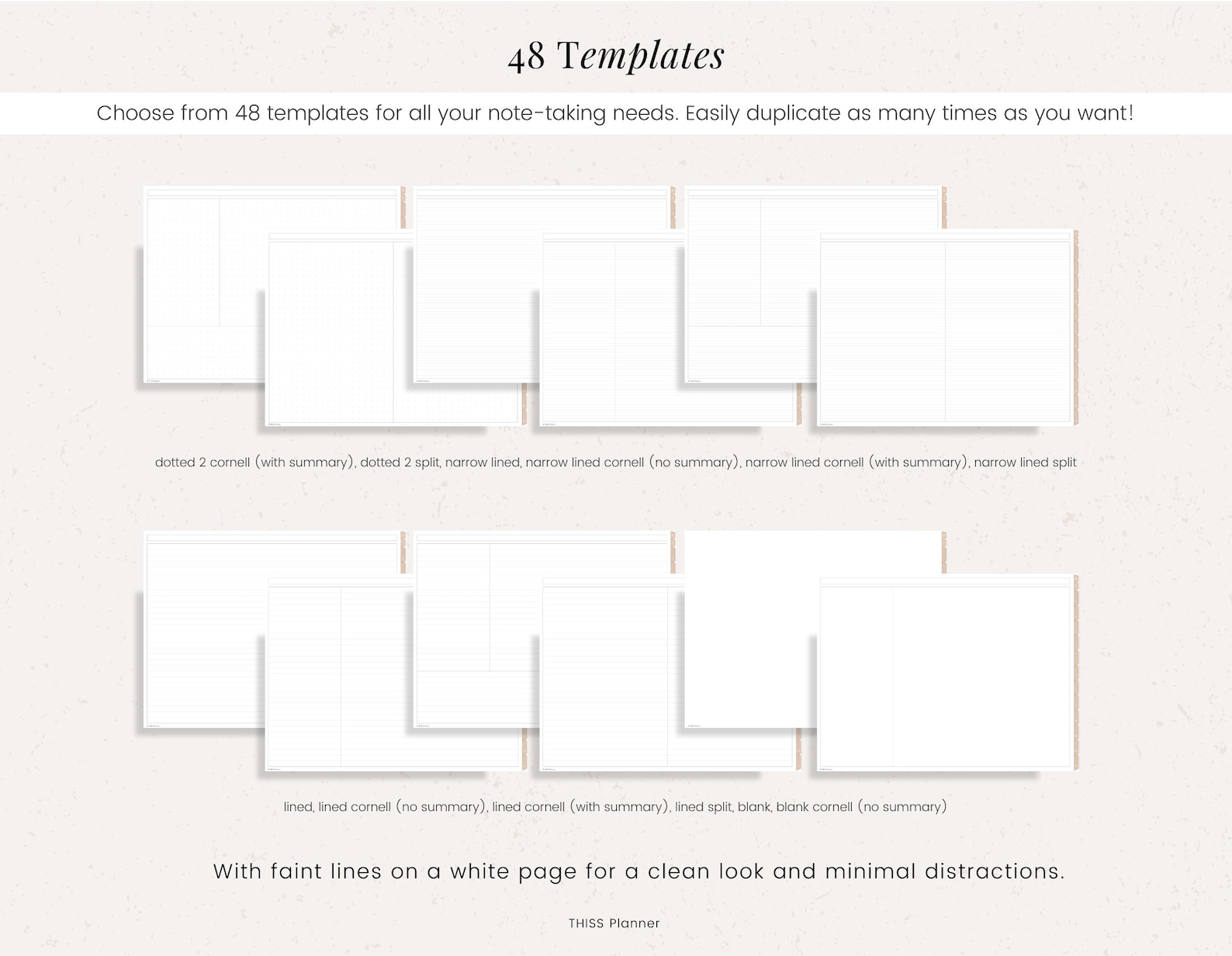 Digital Notebook for Goodnotes and Notability 12 Hyperlinked - Etsy