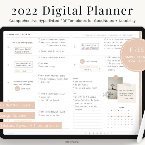 Digital Planner Goodnotes Planner Ipad Planner Notability - Etsy