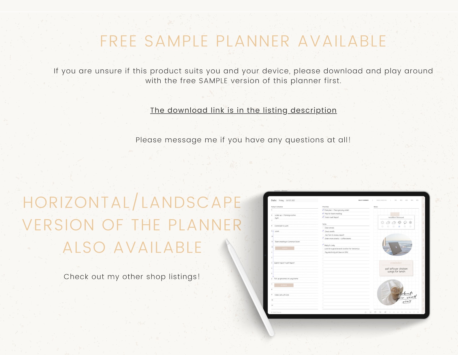 UNDATED Digital Planner, PORTRAIT Planner Template, Goodnotes Planner ...