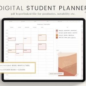 Digital STUDENT Planner, School Goodnotes Planner, Student Planner ...