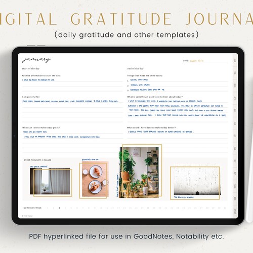 Digital Gratitude Journal Undated Prompted Daily Gratitude - Etsy
