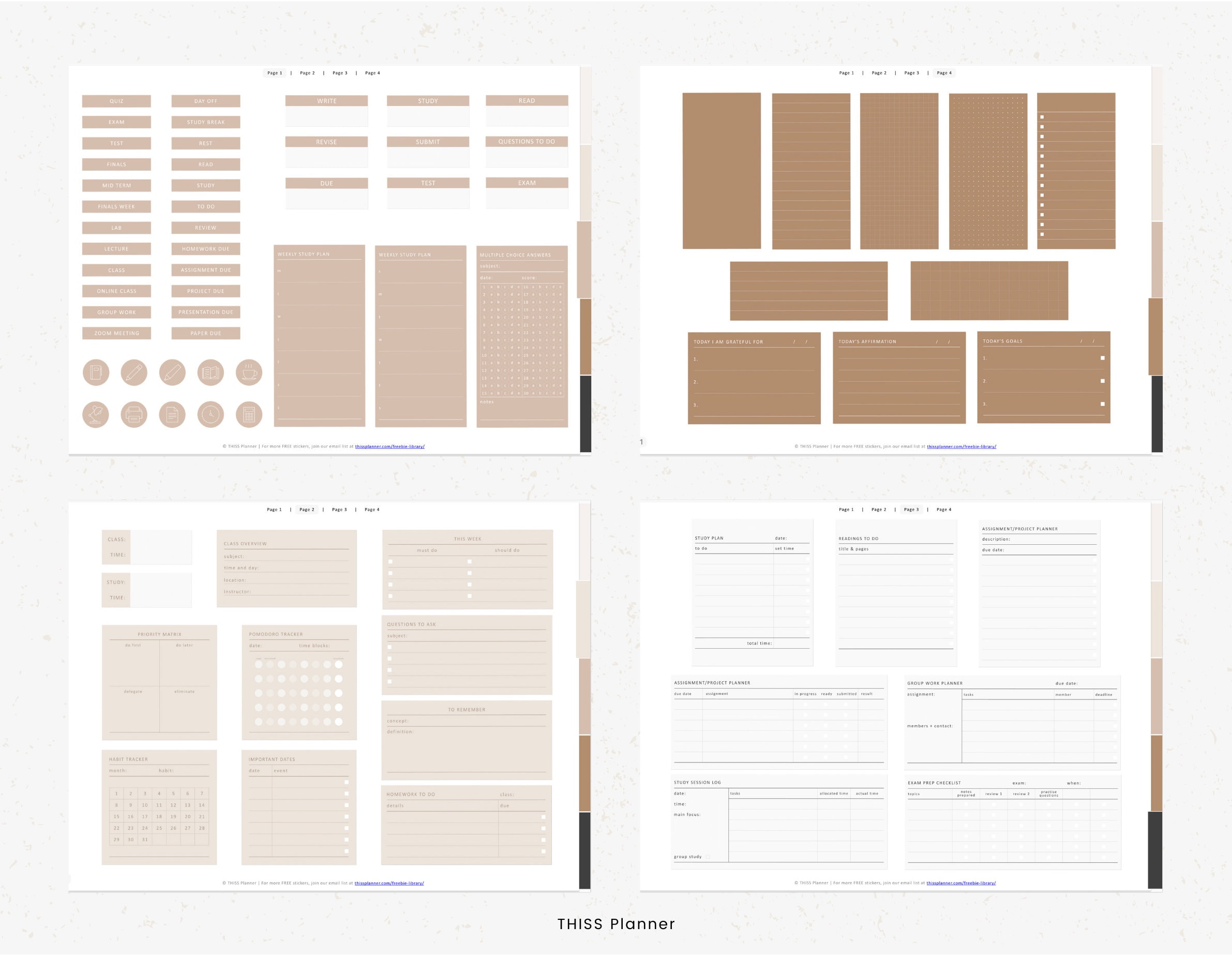 Digital Stickers for Students Digital Planning Stickers - Etsy