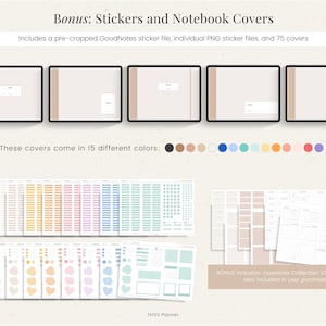 Digital Notebook for Goodnotes and Notability - 12 Hyperlinked Tabs ...