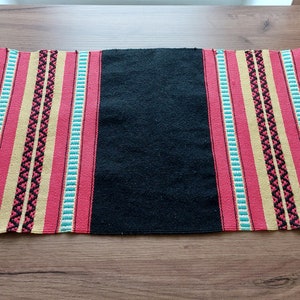 Scandinavian Vintage Handwoven Wool Table Topper, Short Wool Table ...
