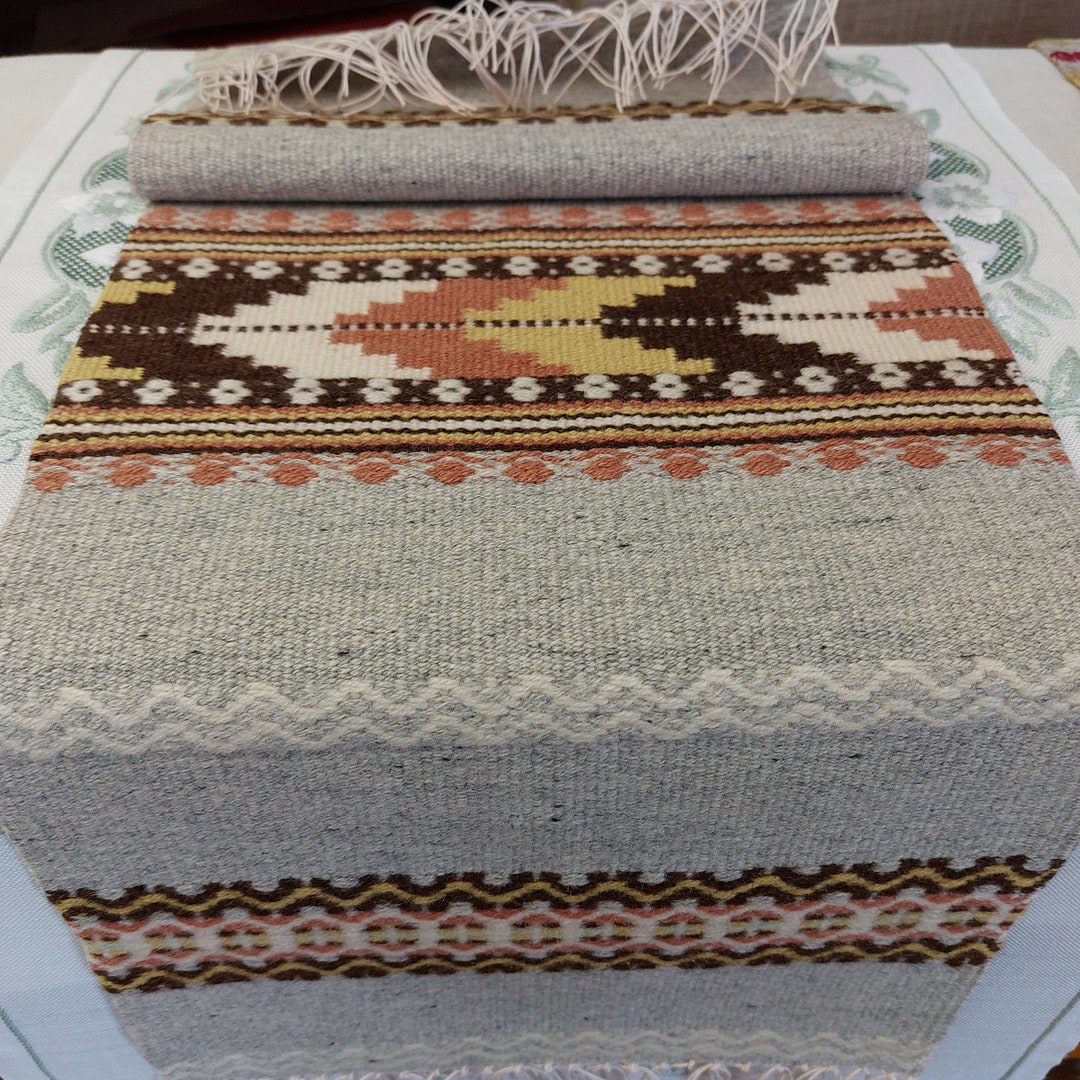 Vintage Handwoven Wool Table Topper, Table Runner , Table Dressing ...