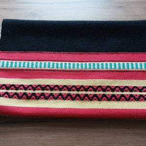 Scandinavian Vintage Handwoven Wool Table Topper, Short Wool Table ...