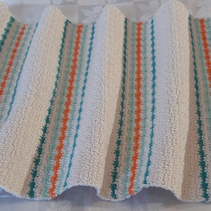 Cute Mini Woven Scandinavian Vintage Handwoven White Orange Blue Black ...