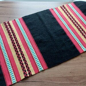 Scandinavian Vintage Handwoven Wool Table Topper, Short Wool Table ...