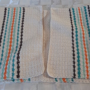 Cute Mini Woven Scandinavian Vintage Handwoven White Orange Blue Black ...