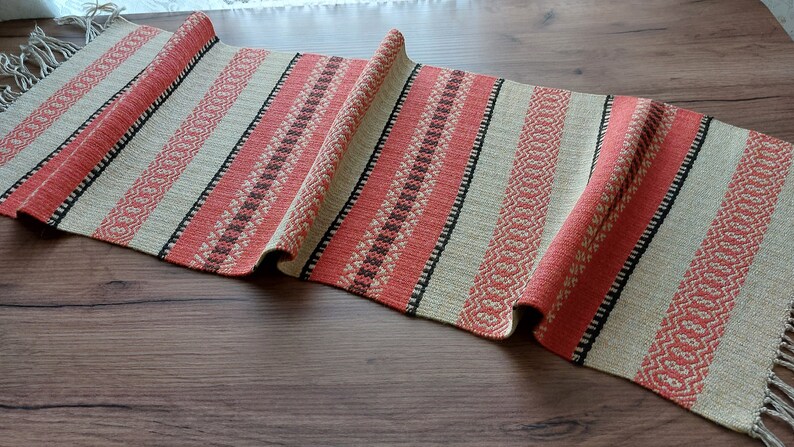 Vintage Handwoven Wool Table Runner Table Topper Table - Etsy