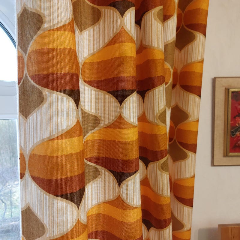 1970s Curtains - Etsy