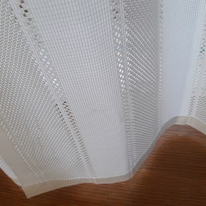 2 Pieces White Translucent Vintage Curtains for One Window , Kitchen ...