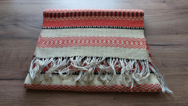 Vintage Handwoven Wool Table Runner Table Topper Table - Etsy