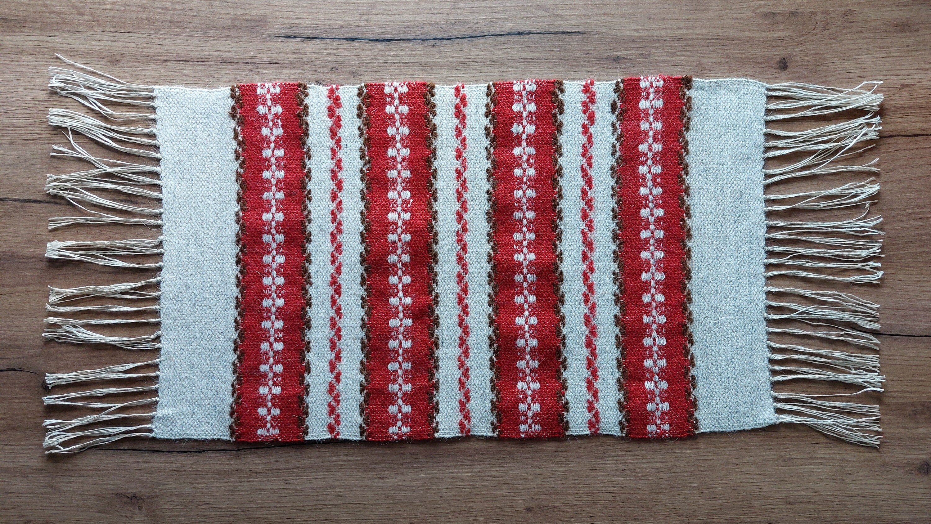 Vintage Handwoven Wool Table Mat Vintage Wool Table Decor - Etsy