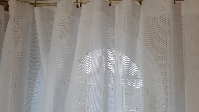2 Pieces White Translucent Vintage Curtains for One Window - Etsy