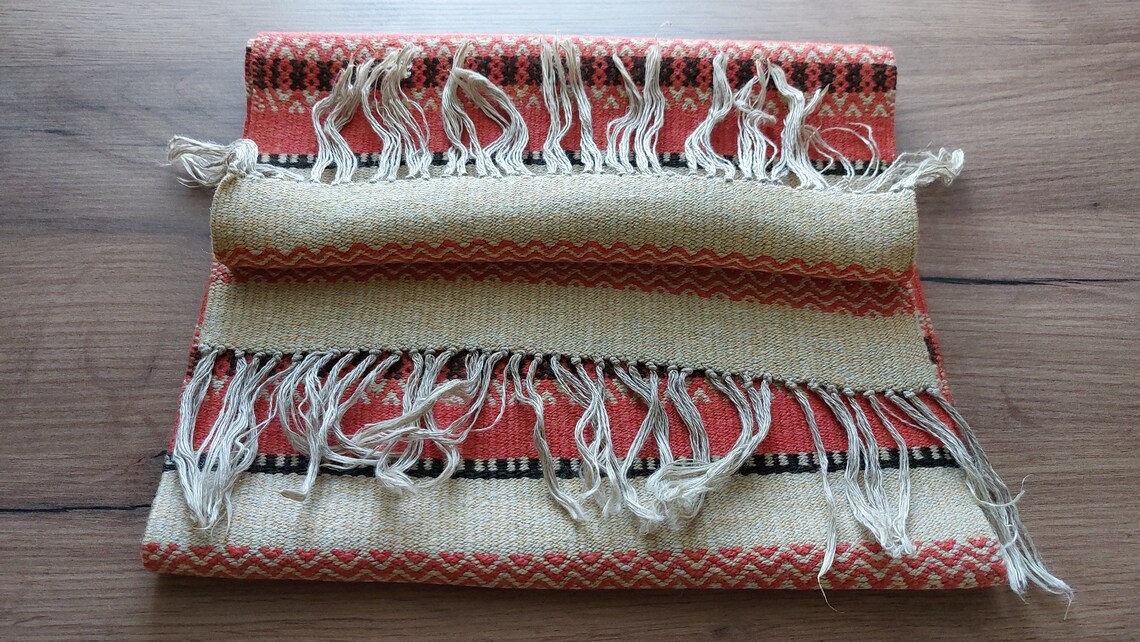 Vintage Handwoven Wool Table Runner Table Topper Table - Etsy