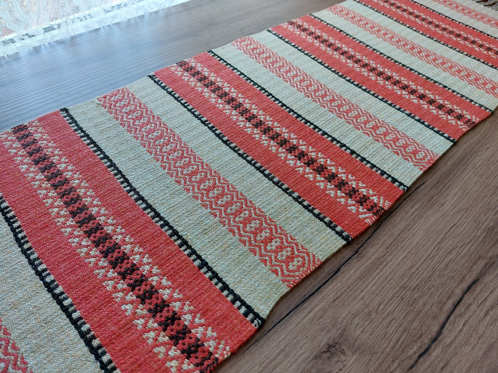 Vintage Handwoven Wool Table Runner Table Topper Table - Etsy