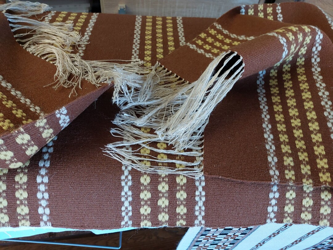 Handwoven Long Vintage Wool Table Runner, Table Topper, Table Dressing ...