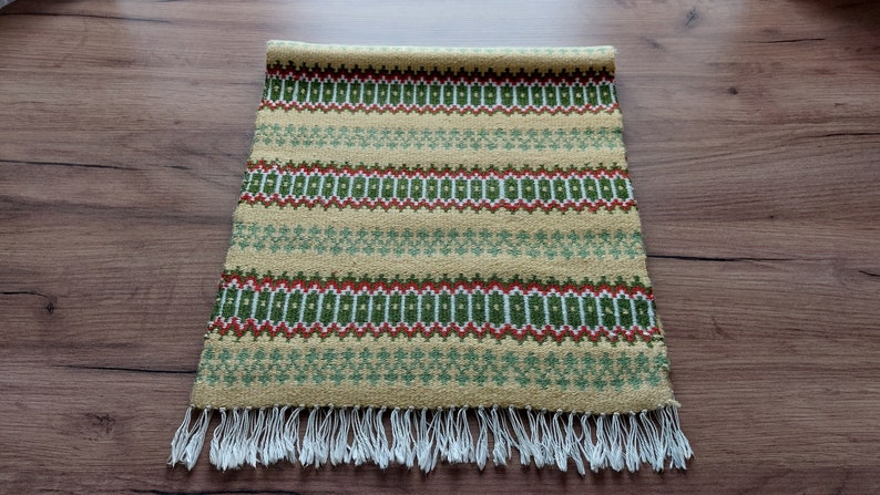 Vintage Handwoven Thick Wool Table Topper Wool Table Runner - Etsy