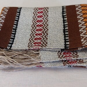 Vintage Handwoven Wool Table Runner, Wool Table Topper, Wool Table ...