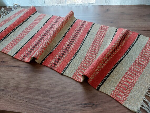 Vintage Handwoven Wool Table Runner Table Topper Table - Etsy