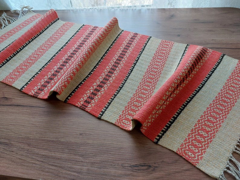 Vintage Handwoven Wool Table Runner Table Topper Table - Etsy