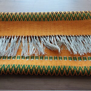 Vintage Handwoven Wool Short Table Runner Table Topper - Etsy