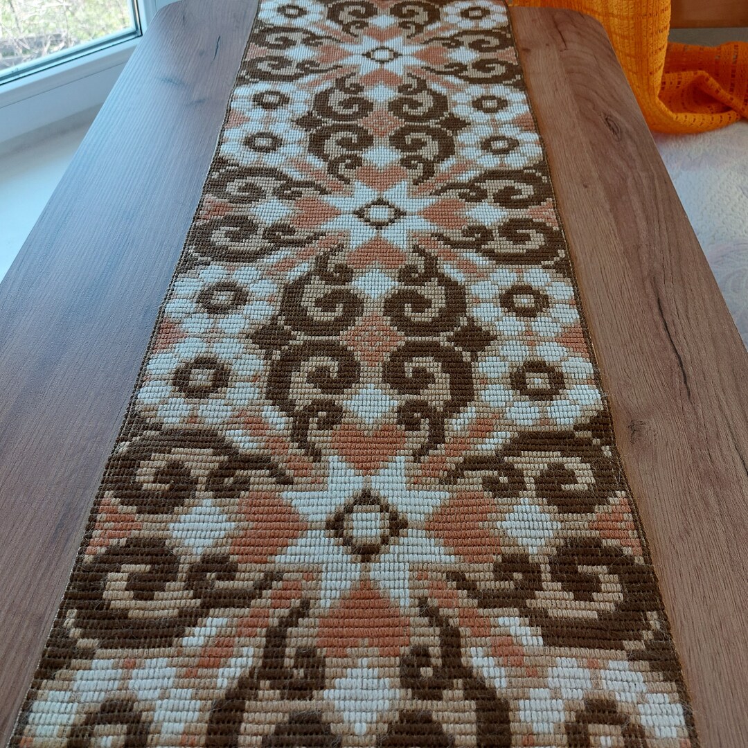 Handmade Vintage Wool Table Runner, Wool Table Topper, Table Dressing ...