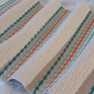 Cute Mini Woven Scandinavian Vintage Handwoven White Orange Blue Black ...