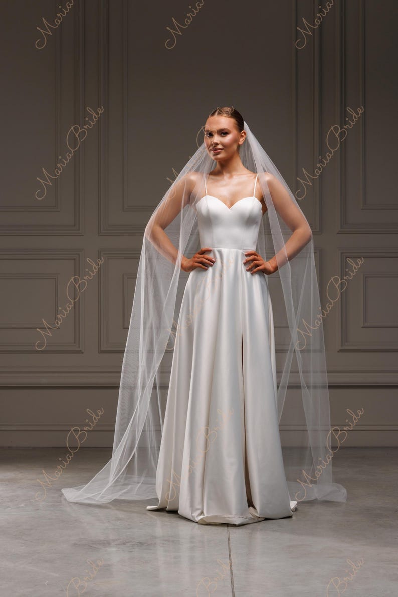 Soft Tulle Wedding Veil: Extra-wide 108 Inch Bridal Headpiece - Etsy