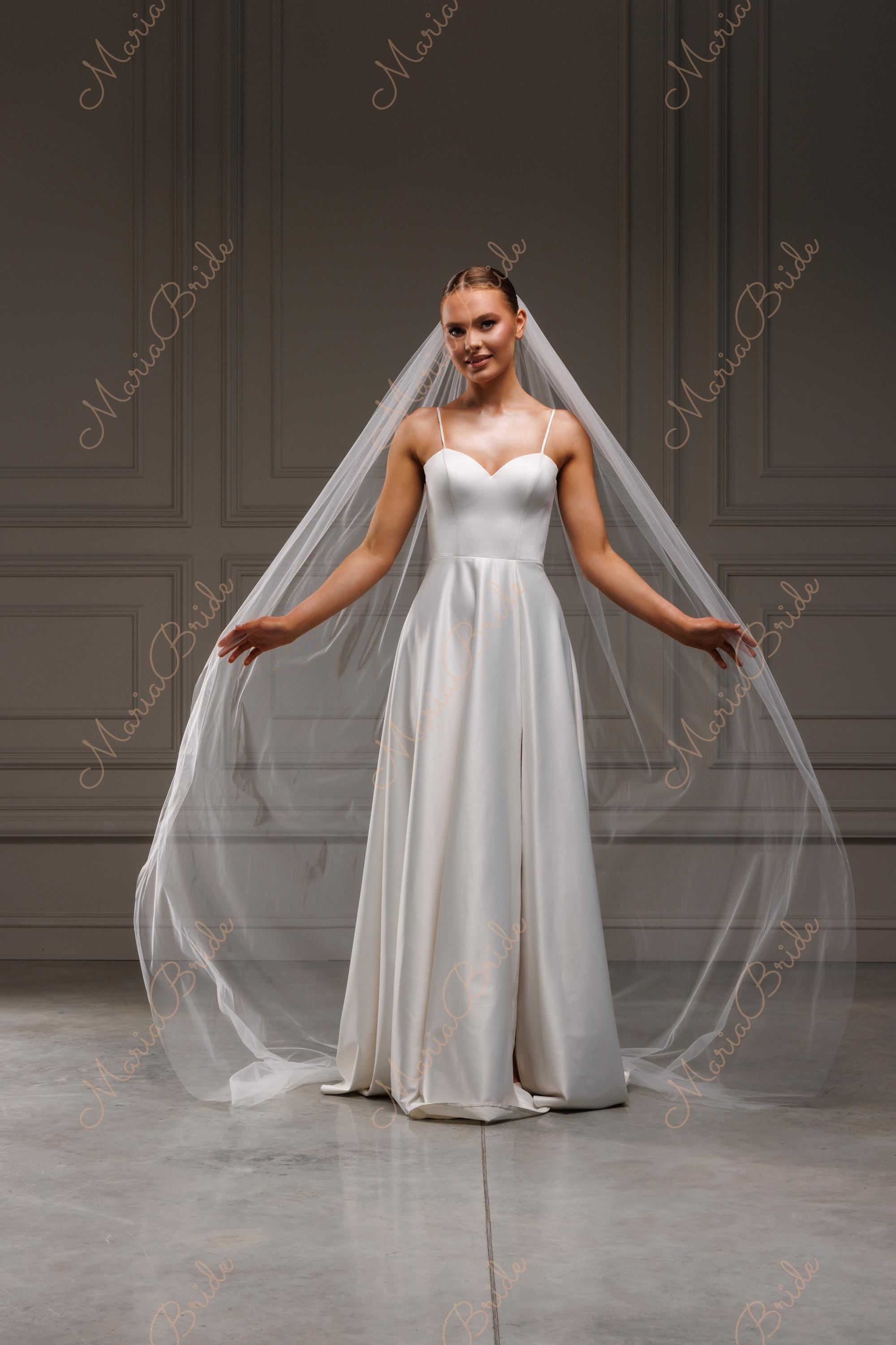 Soft Tulle Wedding Veil: Extra-wide 108 Inch Bridal Headpiece - Etsy
