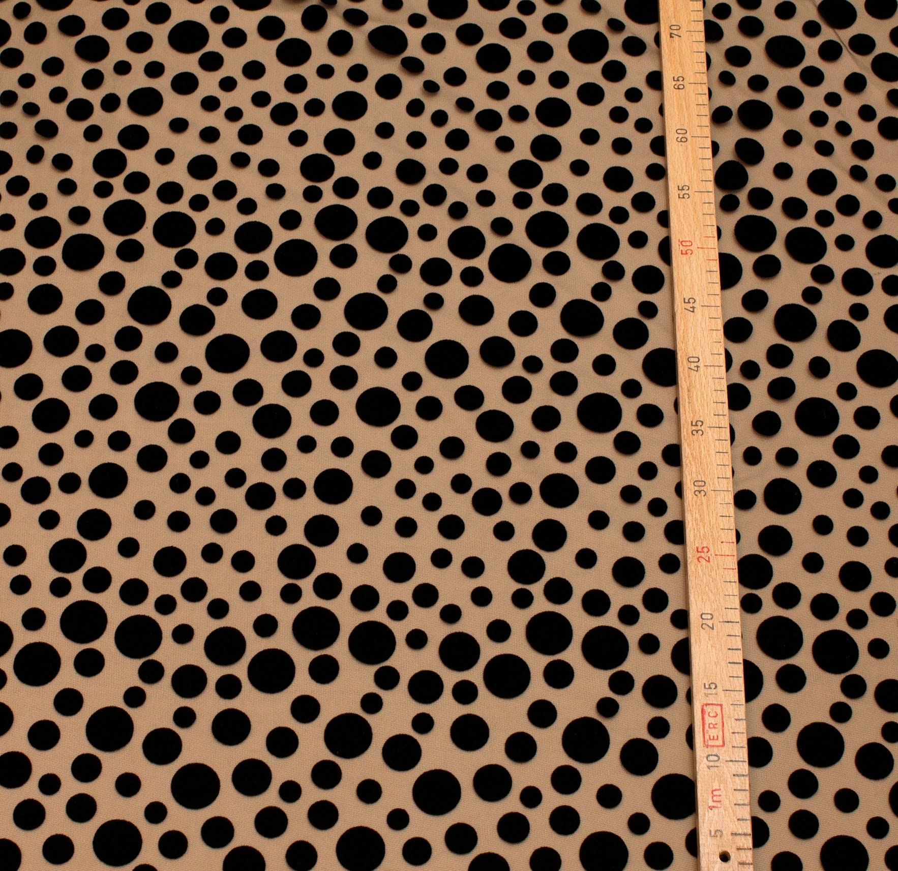 Polka Dot Mesh Fabric Flocked Black Tulle by the Yard Powder - Etsy