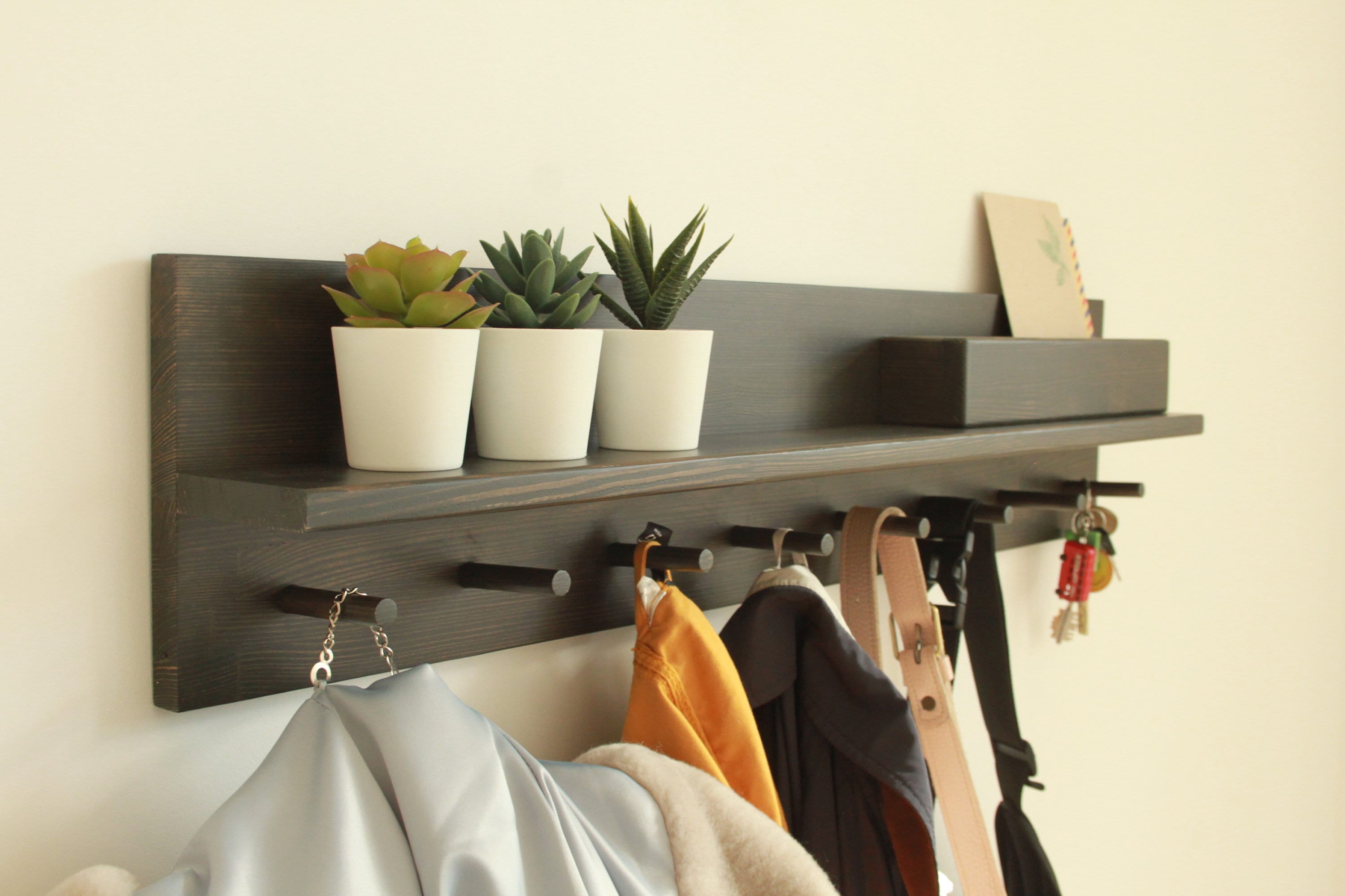 Entryway Organization Coat Rack With Shelf Wall Hangings | Etsy